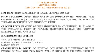 2 The Patriarchs abraham isaac jacob joseph | PPT