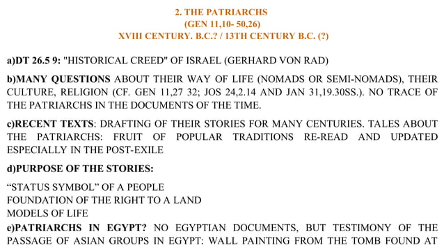 2 The Patriarchs abraham isaac jacob joseph | PPT