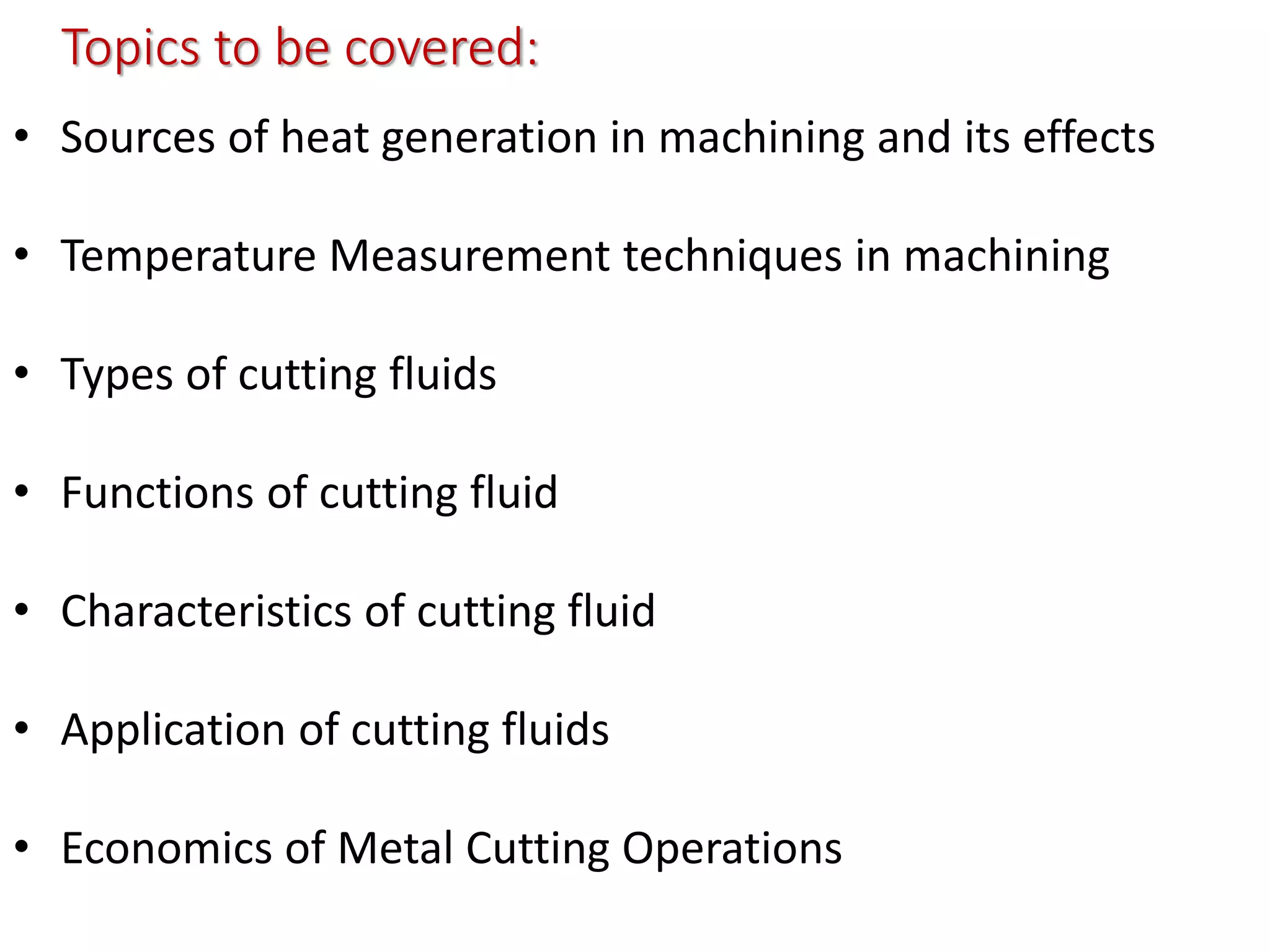 Thermal aspects in machining | PPTX