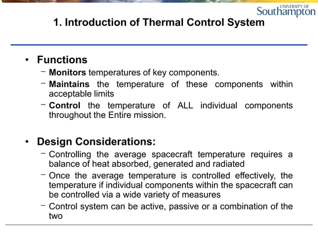 2 Thermal Control.pdf | Chemistry | Science