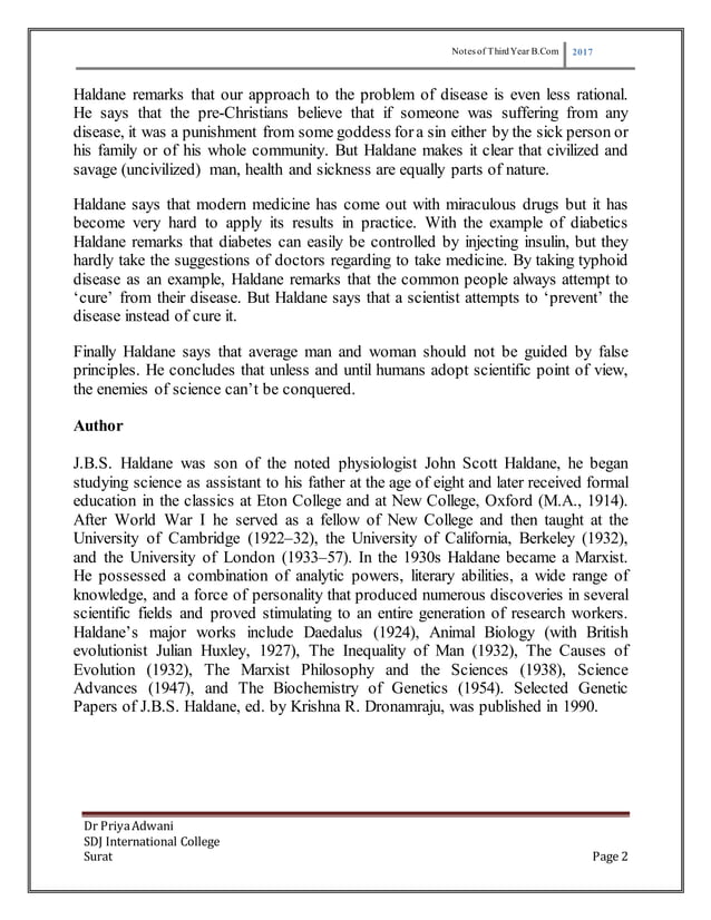 2 the scientific point of view | DOCX | Science