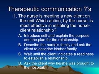 2 The Therapeutic Nurse-Client Relationship.ppt