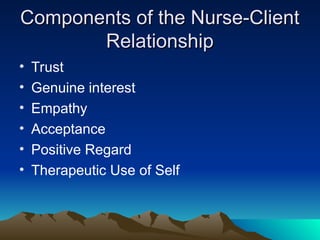 2 The Therapeutic Nurse-Client Relationship.ppt