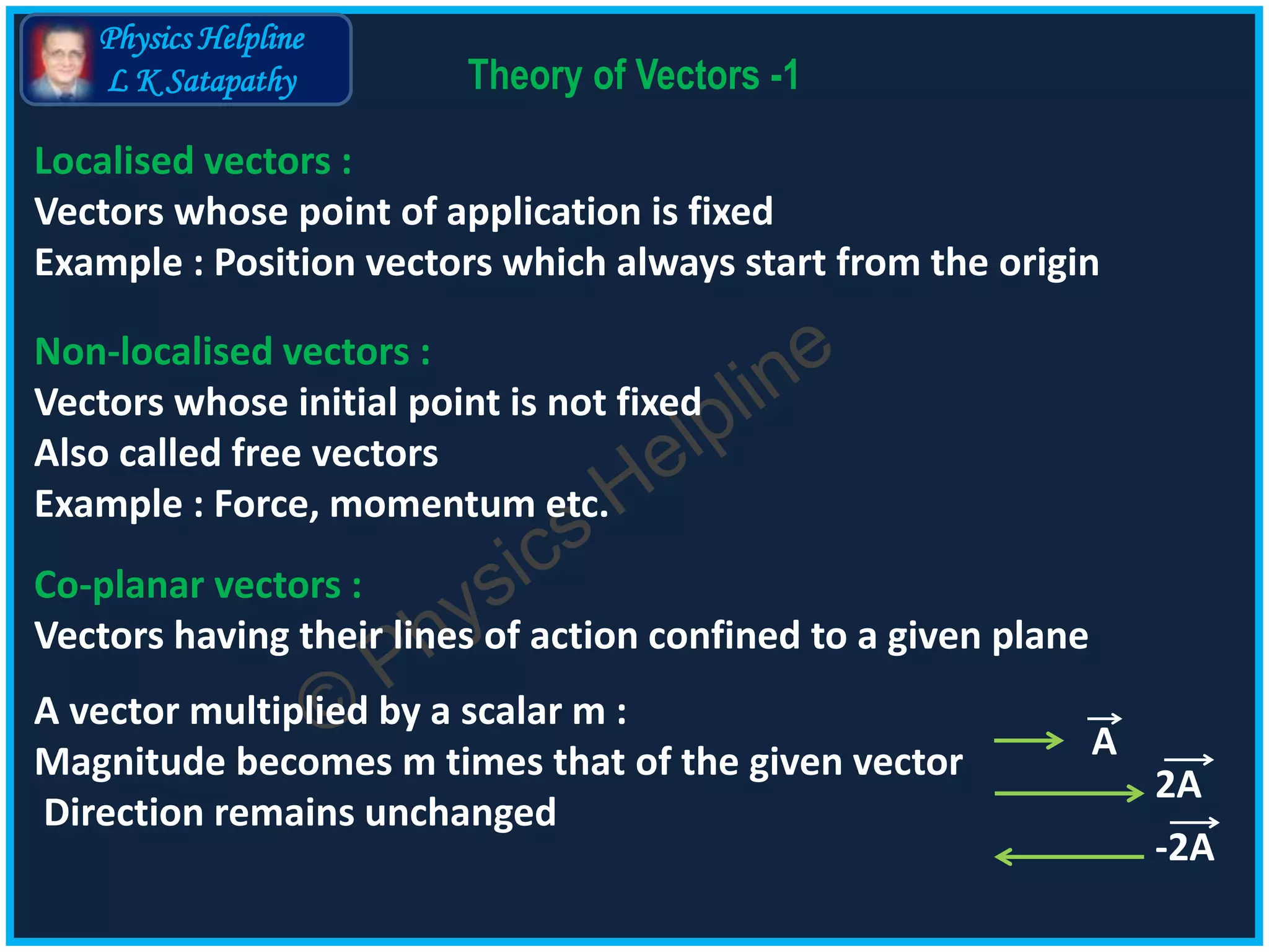 Theory of Vectors 1 | PPTX