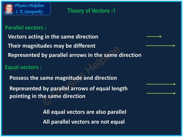 Theory of Vectors 1 | PPTX | Physics | Science