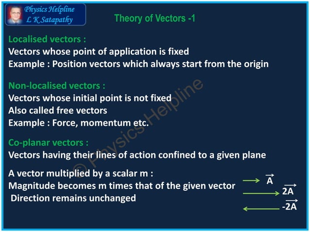 Theory of Vectors 1 | PPTX | Physics | Science