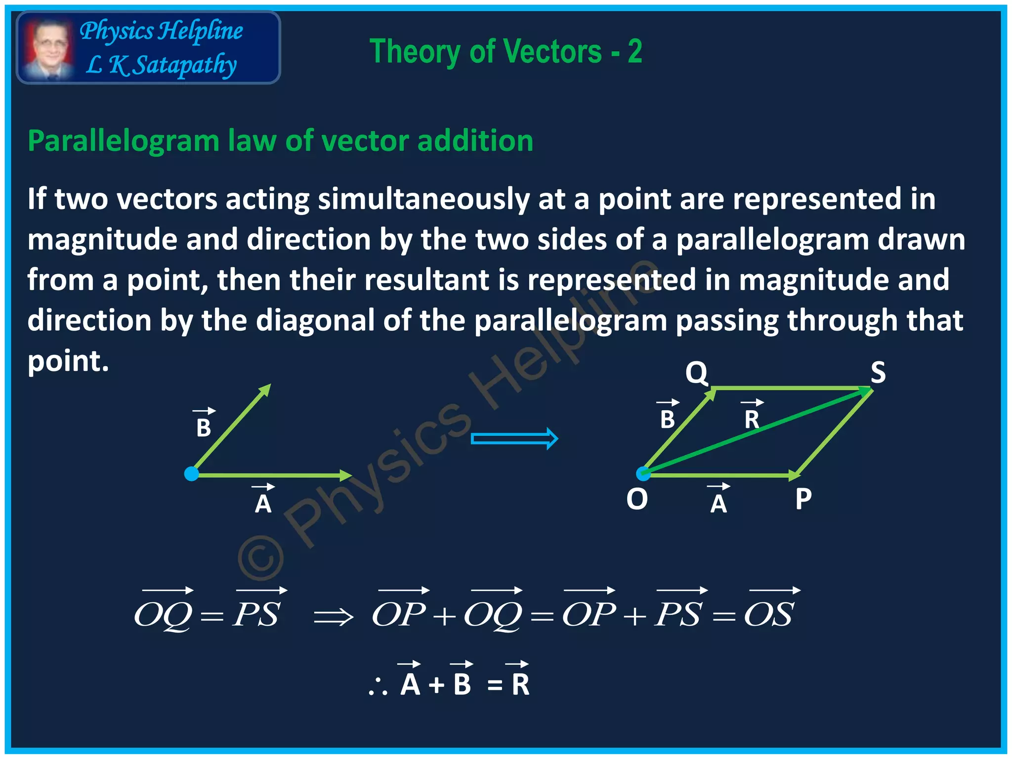 Theory of Vectors 2 | PPTX