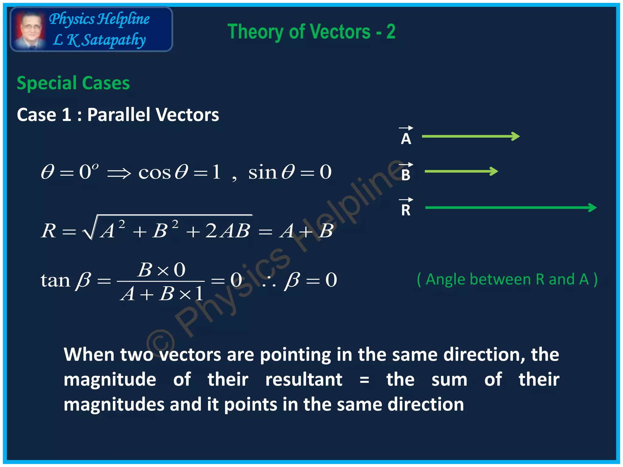Theory of Vectors 2 | PPTX