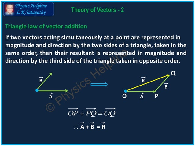 Theory of Vectors 2 | PPTX | Physics | Science