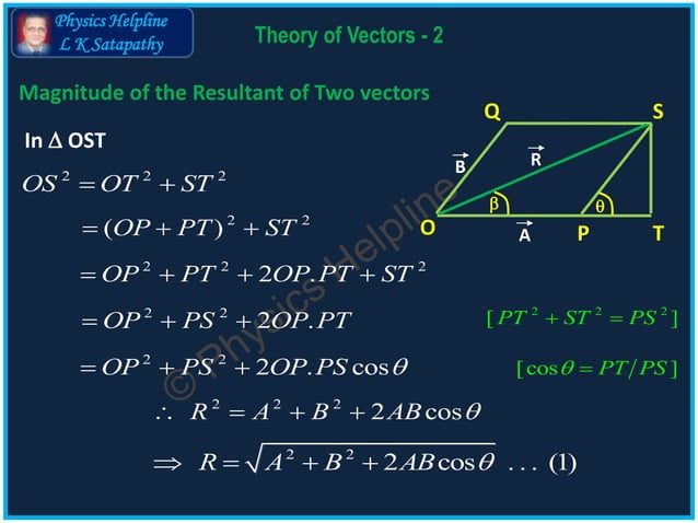 Theory of Vectors 2 | PPTX | Physics | Science