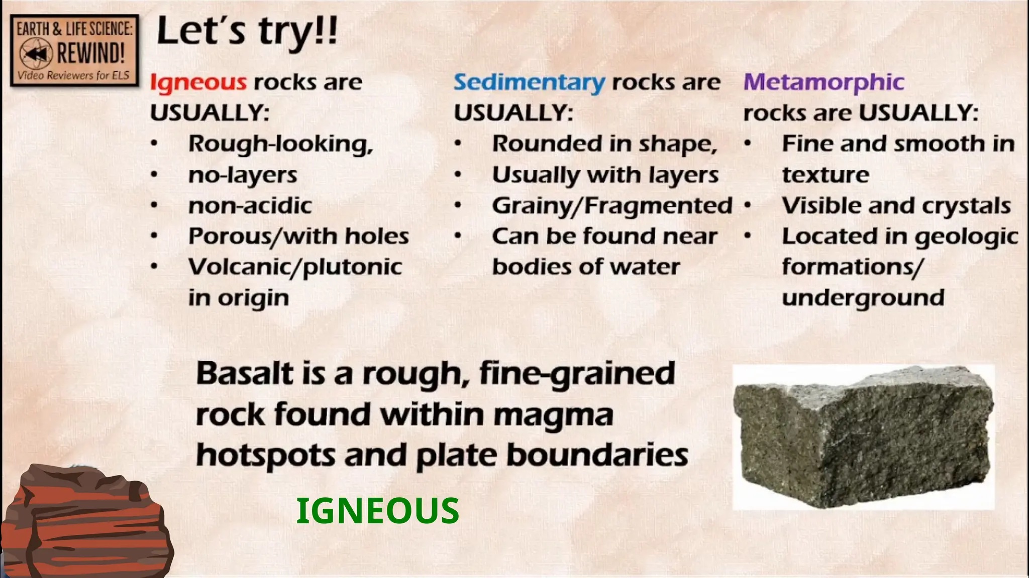 2 THREE TYPES OF ROCKS.pptx IGNEOUS, SEDIMENTARY, AND METAMORPHIC | PPTX