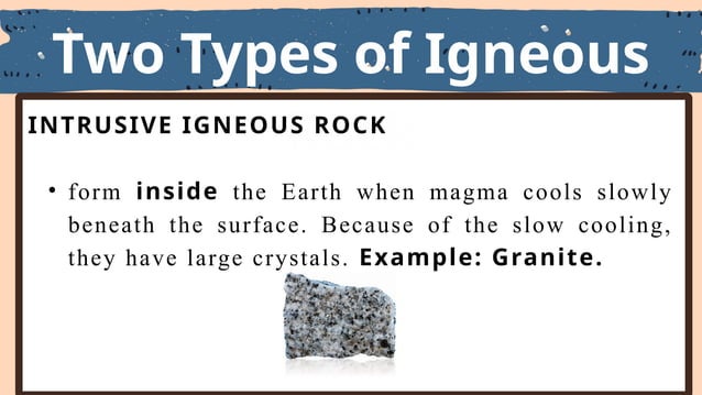 2 THREE TYPES OF ROCKS.pptx IGNEOUS, SEDIMENTARY, AND METAMORPHIC | PPTX