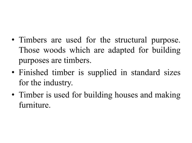 Conventional construction of Timber | PPTX