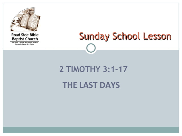 2 Timothy 3 | PPT