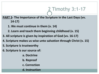 2 Timothy 3 | PPT