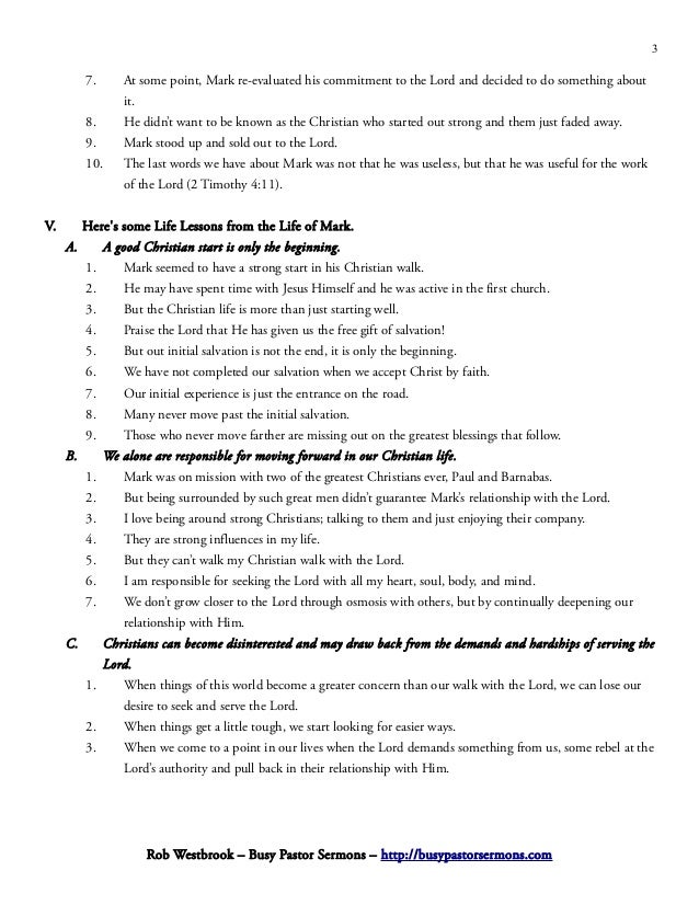 Sermon Outline Template Printable