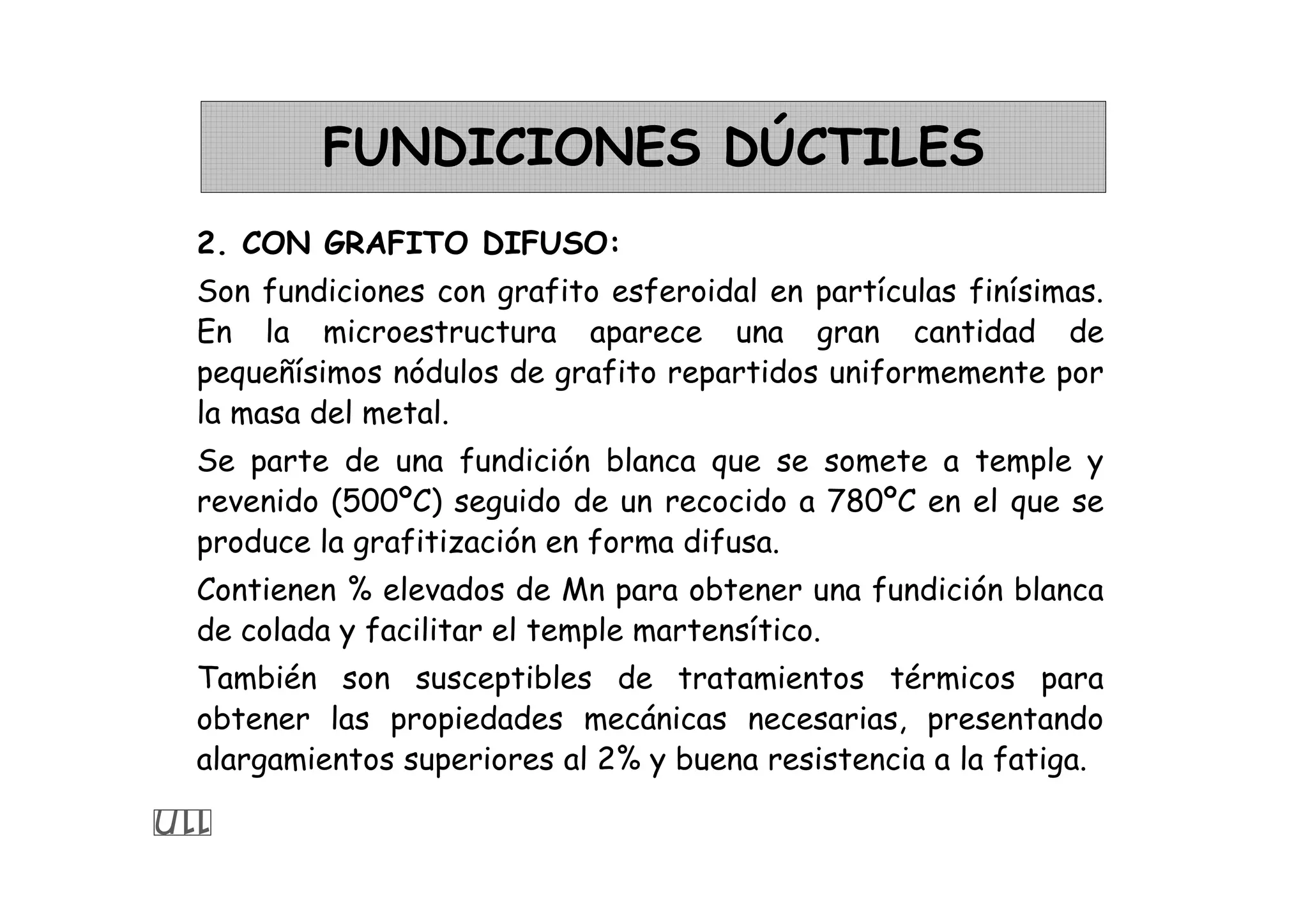 2 tipos de fundiciones y sus propiedades | PDF