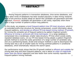 FP Growth Algorithm and its Applications | PPT