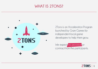 Gram Games | 2Tons Acceleration Program | PDF | Business and Finance