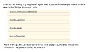 Speaking topic about money and organisation | PPTX