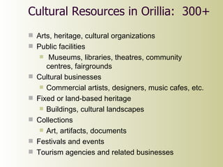 CULTURAL PLANNING: leveraging cultural assets | PPT