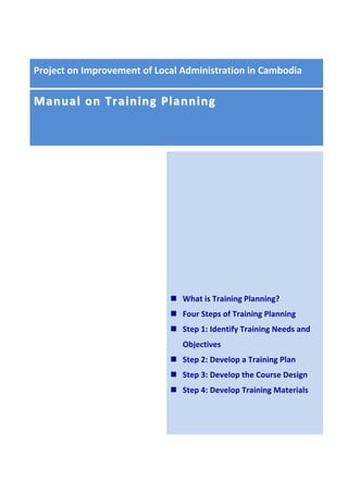 Project on Improvement of Local Administration in Cambodia Manual on ...