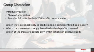 What makes a leader? (week 2) | PPTX