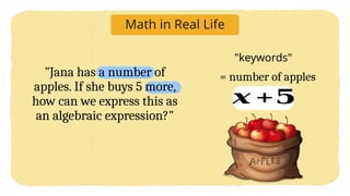 Mastering Algebraic Expressions: Translating Verbal Phrases into ...