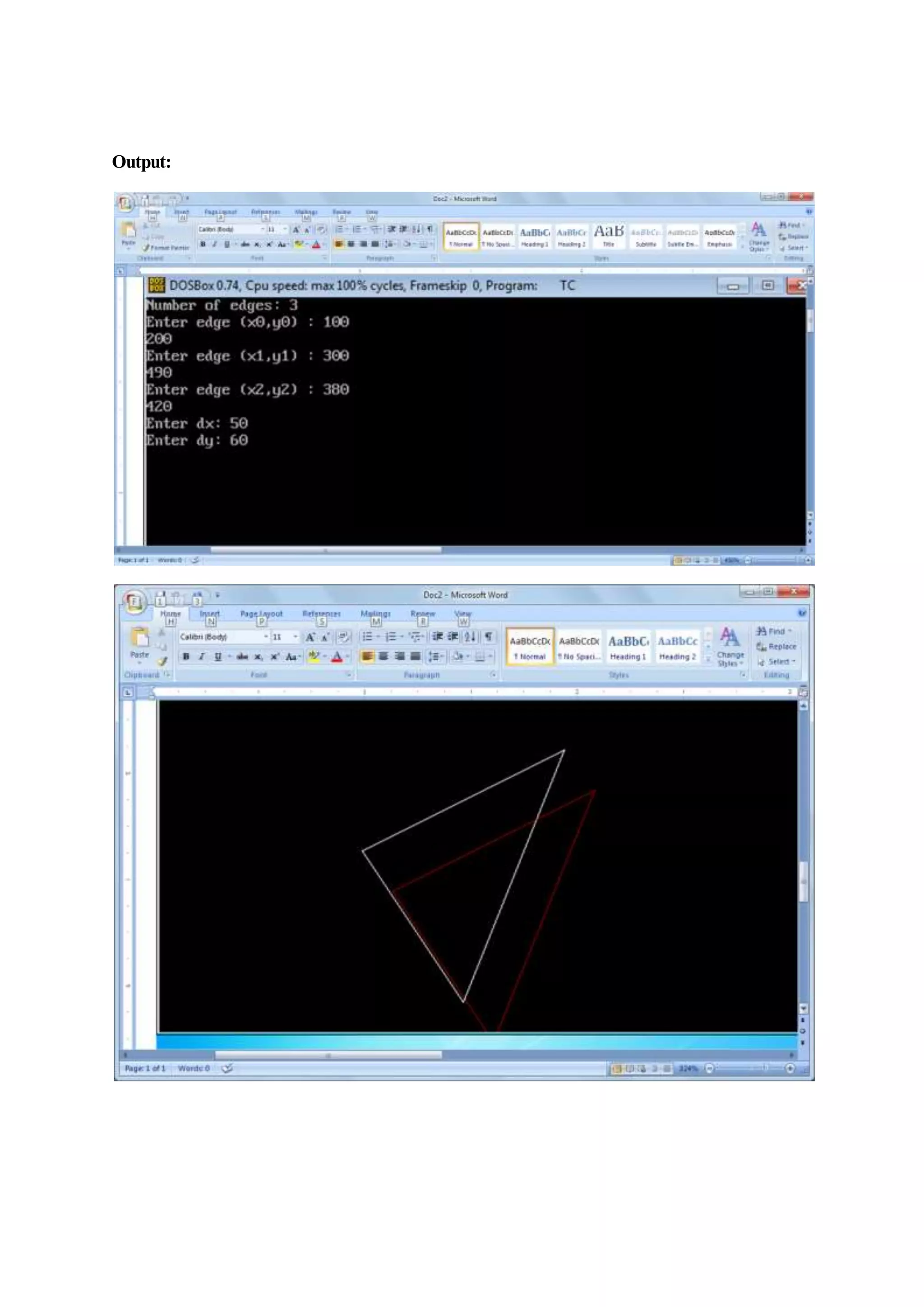 Write a program to perform translation | PDF