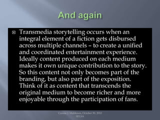 2 transmedia storytelling & derivative rights | PPT