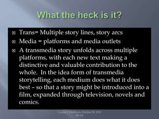 2 transmedia storytelling & derivative rights | PPT