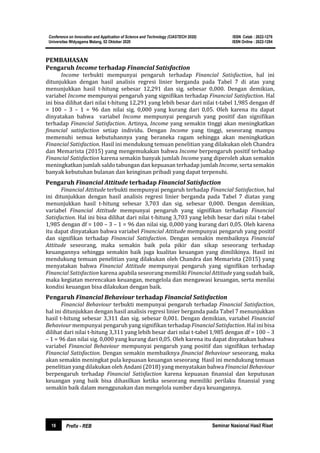 Pengaruh Income, Financial Attitude, dan Financial Behaviour terhadap Financial Satisfaction | PDF