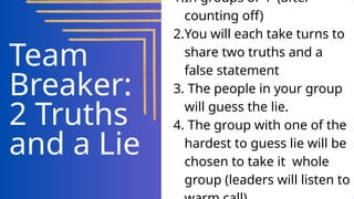 Two truths and a lie Team Builder bumper | PPTX