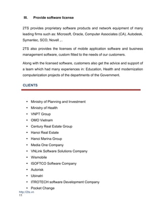 2T SOFTWARE SOLUTION CO LTD | PDF