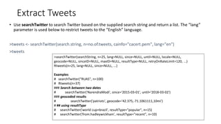 Twitter data analysis using r (part 2) | PDF