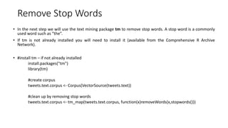 Twitter data analysis using r (part 2) | PPT