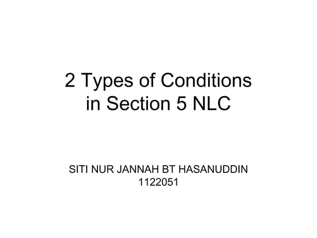 2 types of conditions slide | PPT