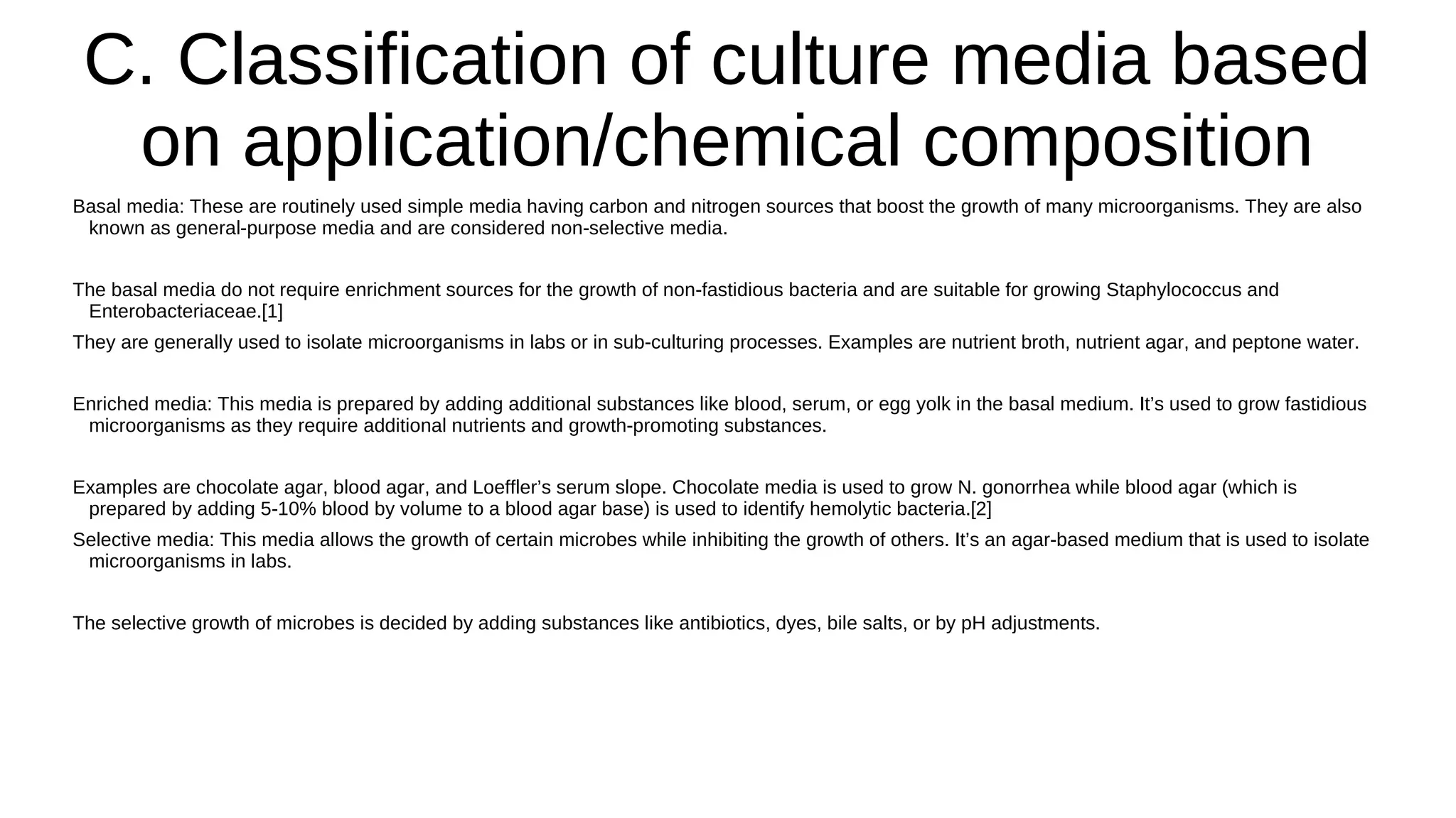 Types of culture media and culture techniques | PDF