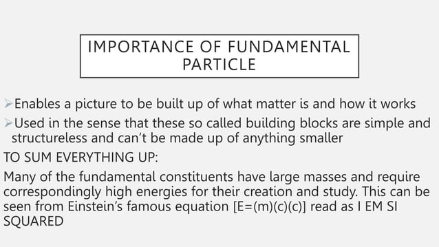 2 Types of Fundamental Particle.pptx | Chemistry | Science