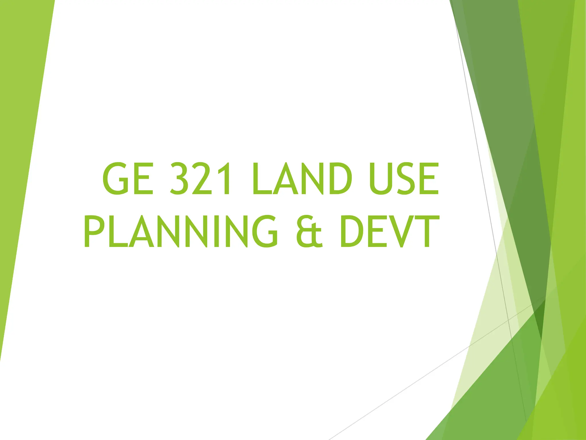 land use planning and development - types of urban planning | PDF