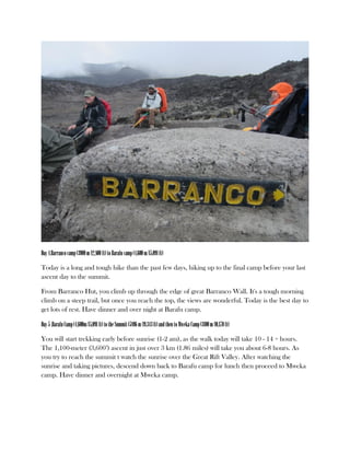 Kilimanjaro climb brochure | DOC