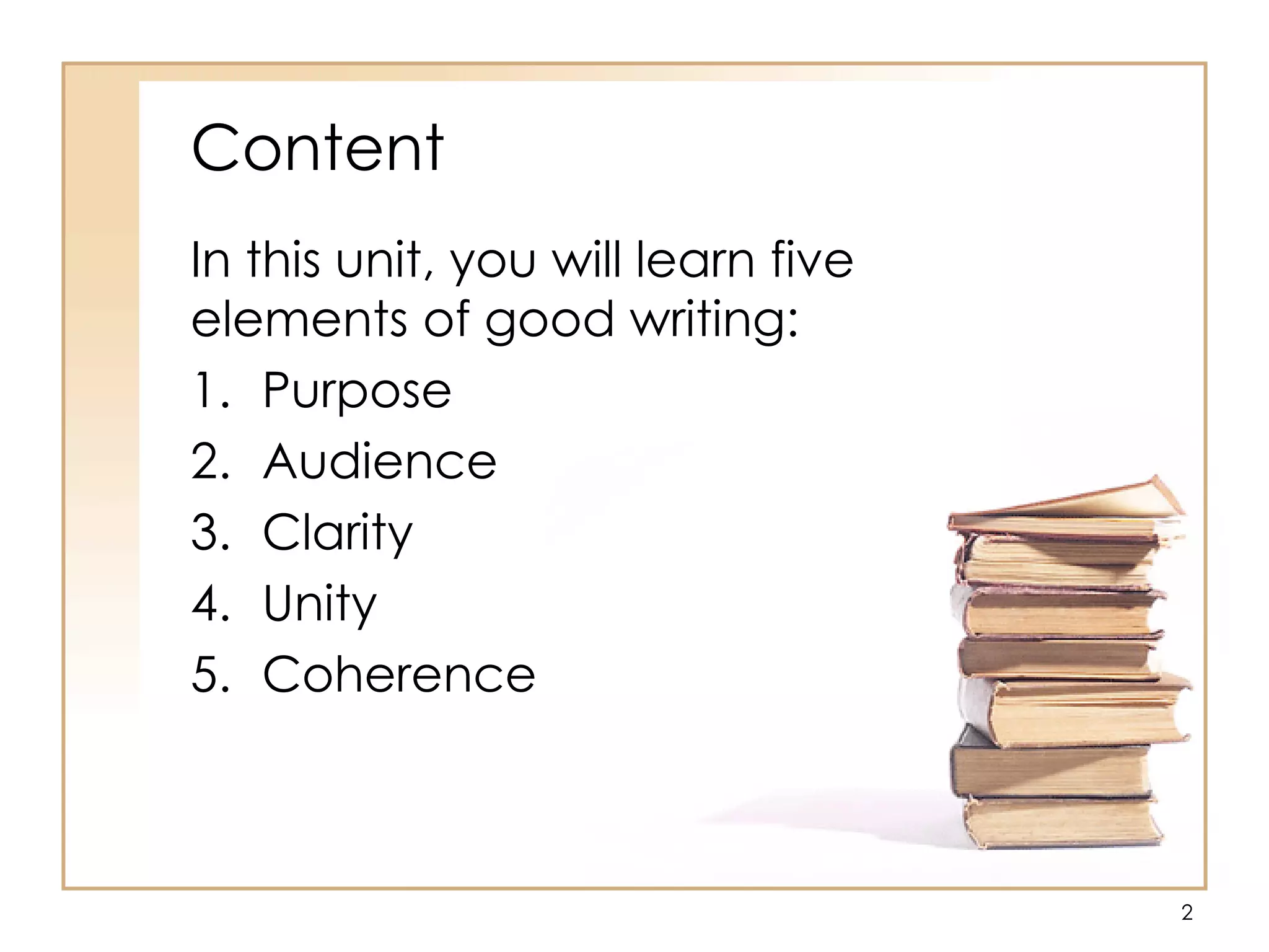 Elements of good writing | PDF