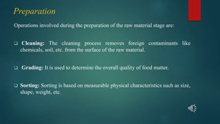 unit operation in food processing ppt by Ramkinker Bhu | PPTX