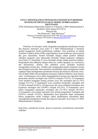 2 upaya meningkatkan pemahaman konsep dan disposisi matematis ...