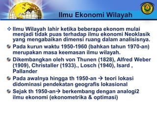 Teori perencanaan dan pengembangan wilayah 2020 | PDF