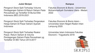 BAB 4 - Stock Split | PPT