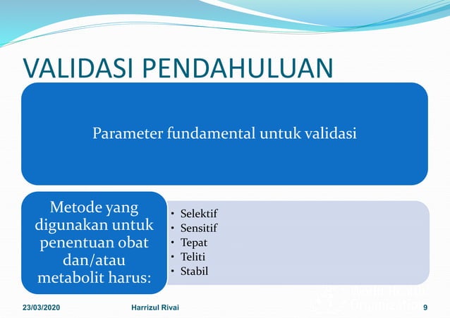 2 validasi metode bioanalitik | PPTX