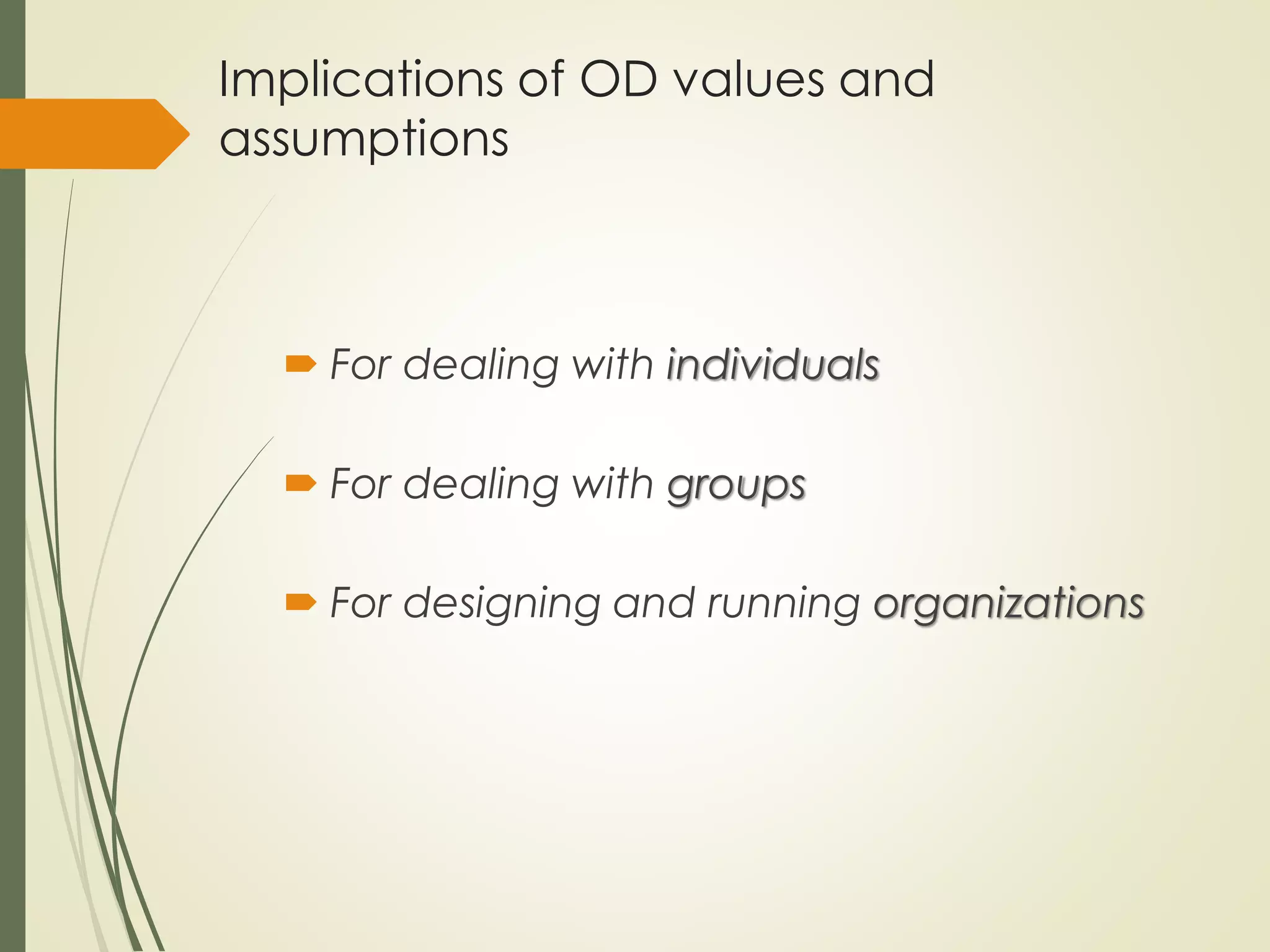 Values, Assumptions, and Beliefs in Organization Development | PDF
