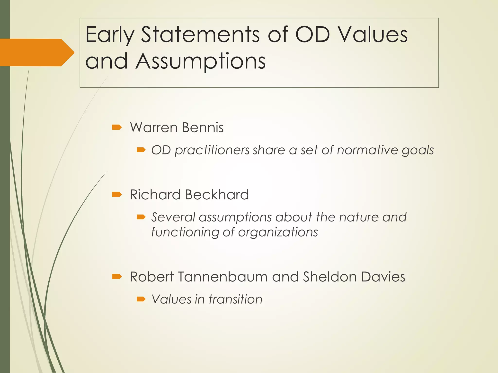Values, Assumptions, and Beliefs in Organization Development | PDF