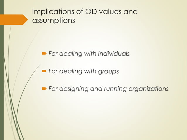 Values, Assumptions, and Beliefs in Organization Development | PDF ...